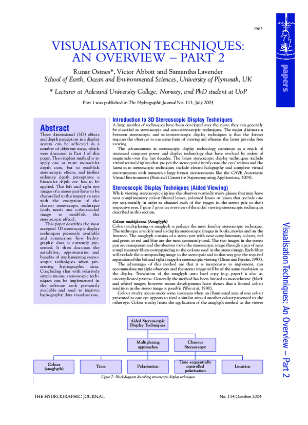 (PDF) Visualisation techniques: an overview-part 2
