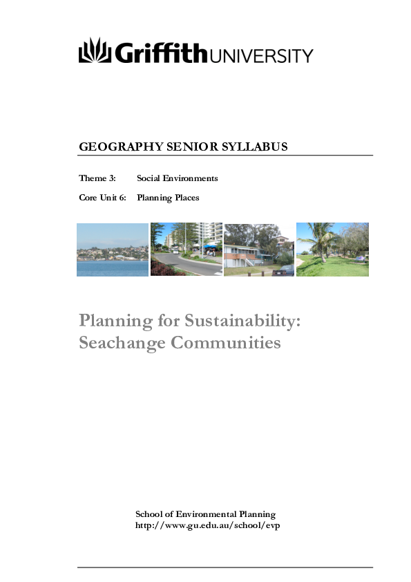 (PDF) Planning for Sustainability: Sea Change communities Geography ...
