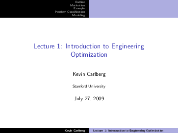 Pdf Introduction To Engineering Optimization