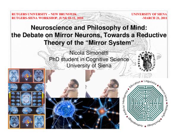 (PDF) Neuroscience and Philosophy of Mind: a Reductive Interpretation ...