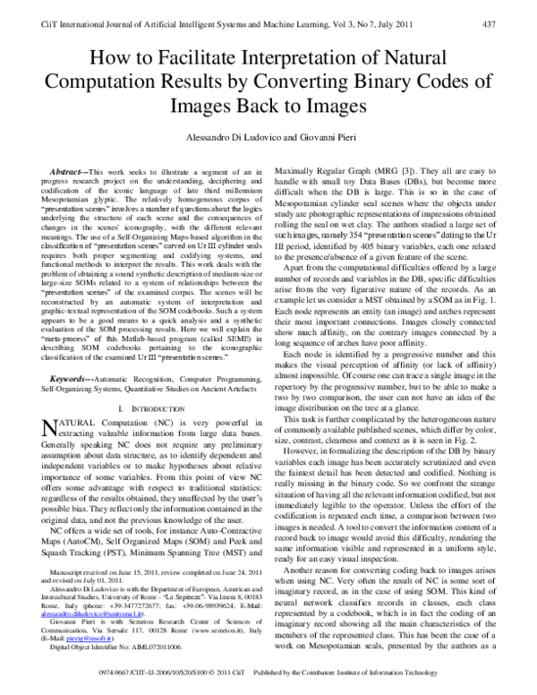(PDF) How to Facilitate Interpretation of Natural Computation Results ...