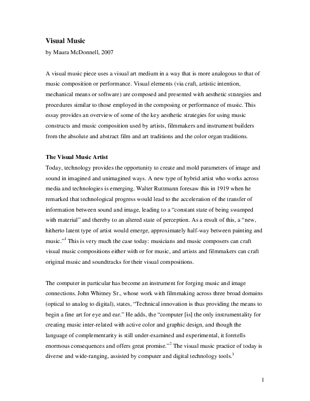 (PDF) Visual Music