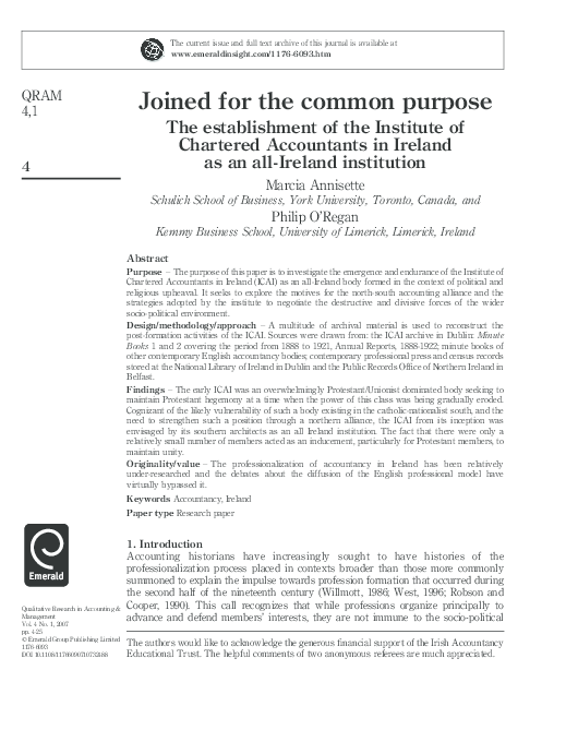 (PDF) Joined for the common purpose: The establishment of the Institute ...