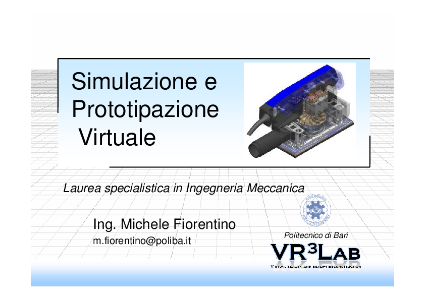 (PDF) Simulazione e prototipazione virtuale - CAD Modelling and ...