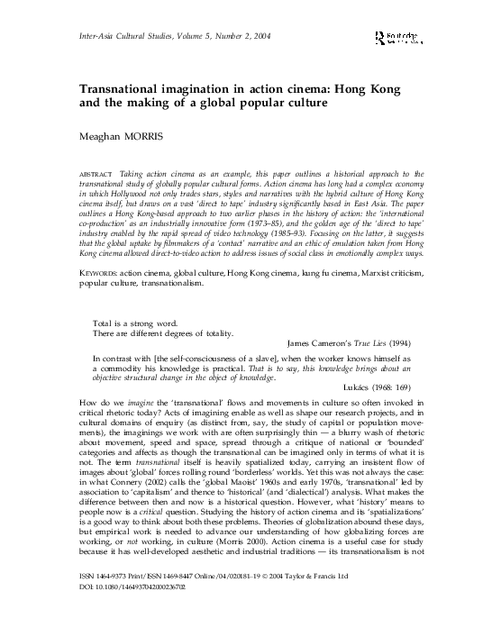 (PDF) Transnational Imagination in Action Cinema: Hong Kong and the ...