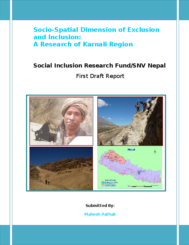 (DOC) Socio-Spatial Dimension of Exclusion and Inclusion: A Research of ...