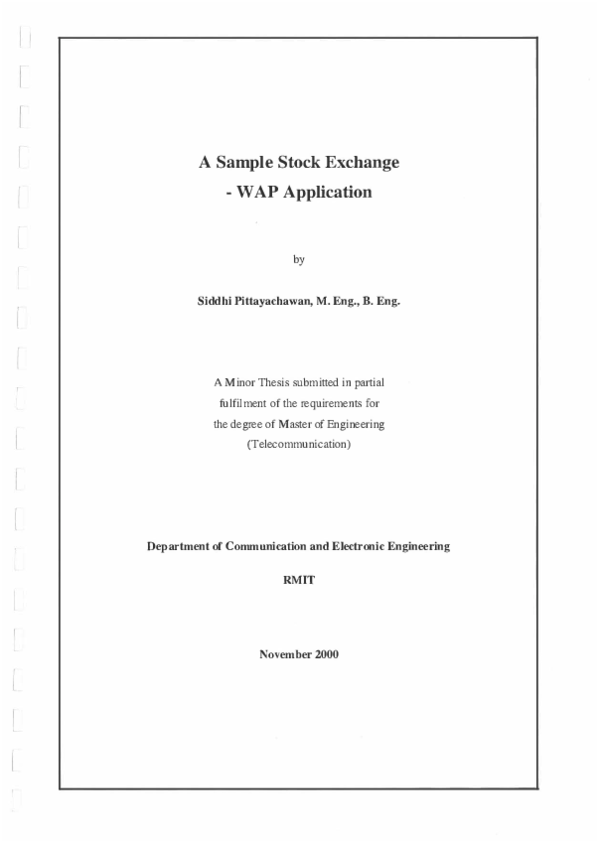 (PDF) A sample stock exchange—WAP application