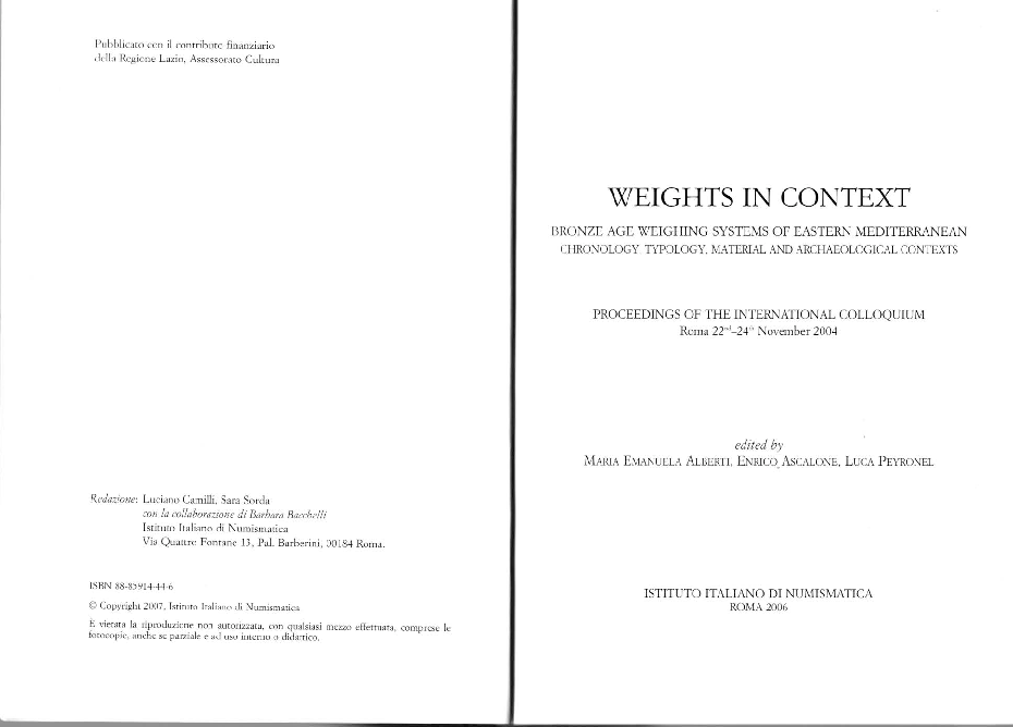 (PDF) In Search of the Earliest Balance Weights, Scales and Weighing ...