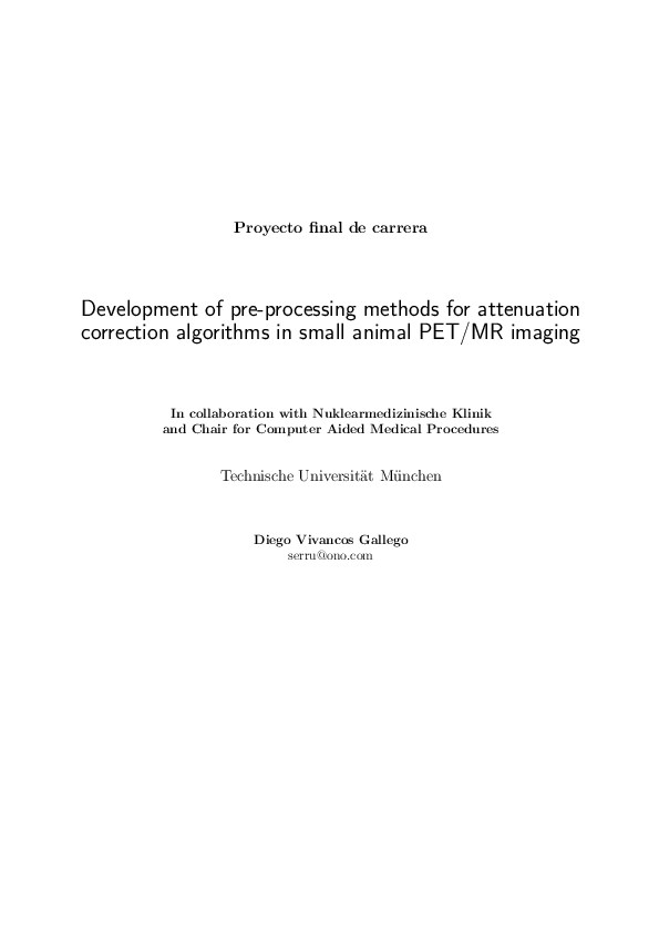 Pdf Development Of Pre Processing Methods For Attenuation Correction Algorithms In Small