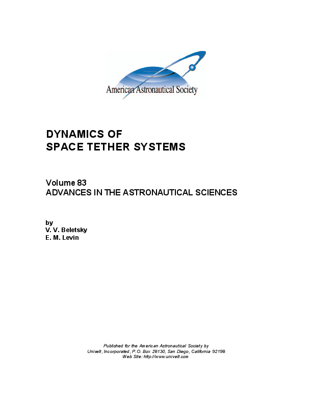 (PDF) Dynamics of space tether systems