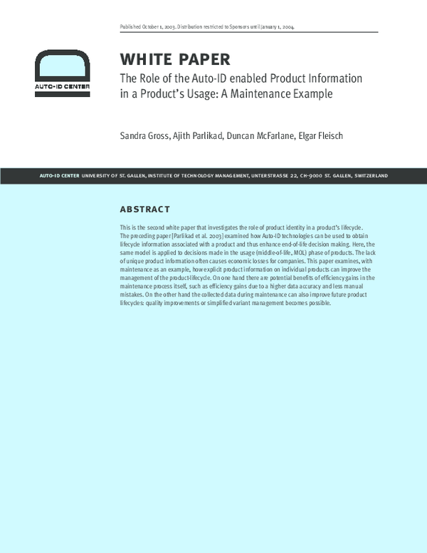 (PDF) The role of the auto-ID enabled product information in a product ...