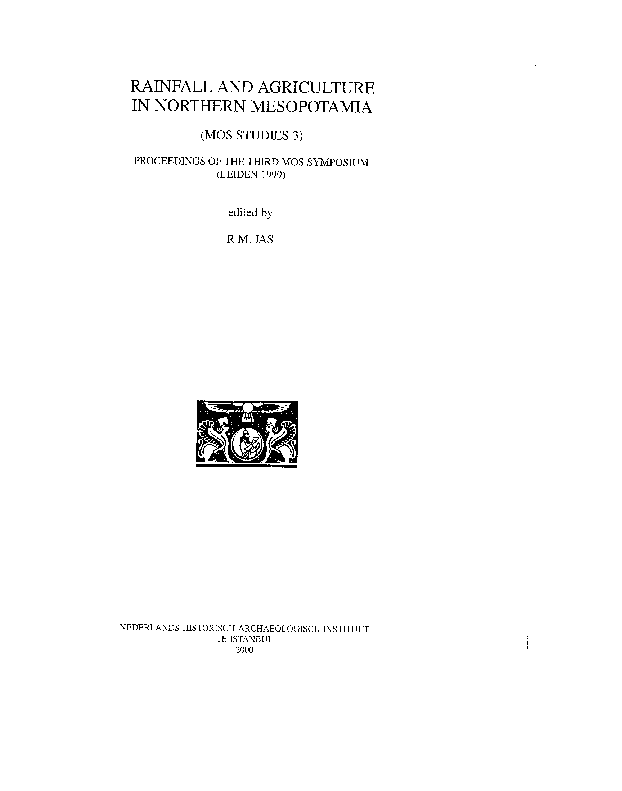 (PDF) Agriculture in the Northern Balikh Valley: The Case of Middle ...