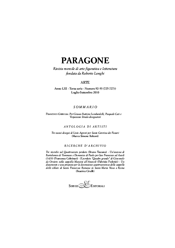 (PDF) Per Giovan Battista Lombardelli, Pasquale Cati e Vespasiano ...