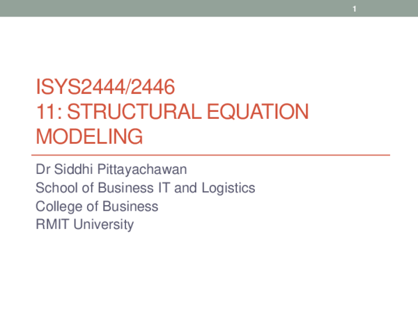 (PPT) Structural equation modeling