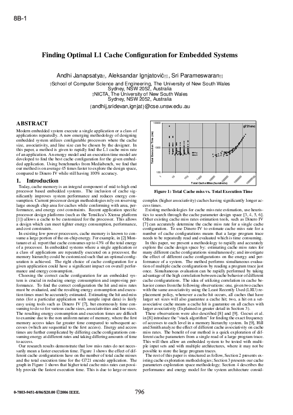 (PDF) Finding optimal L1 cache configuration for embedded systems