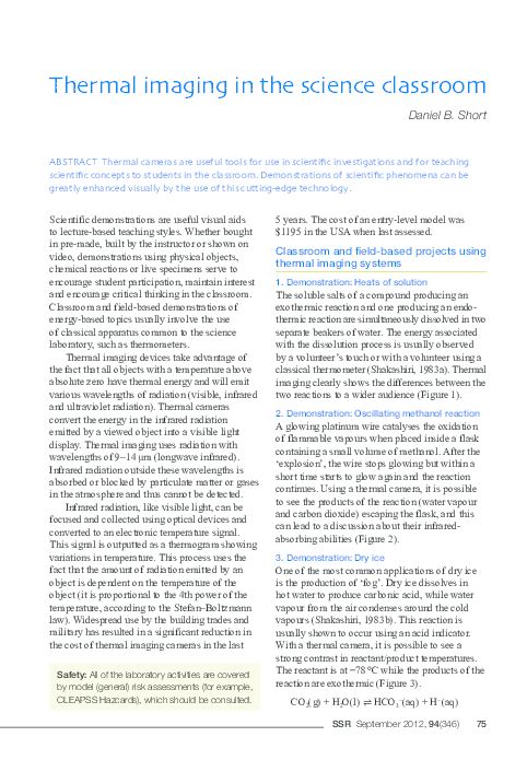 (PDF) Thermal Imaging in the Science Classroom