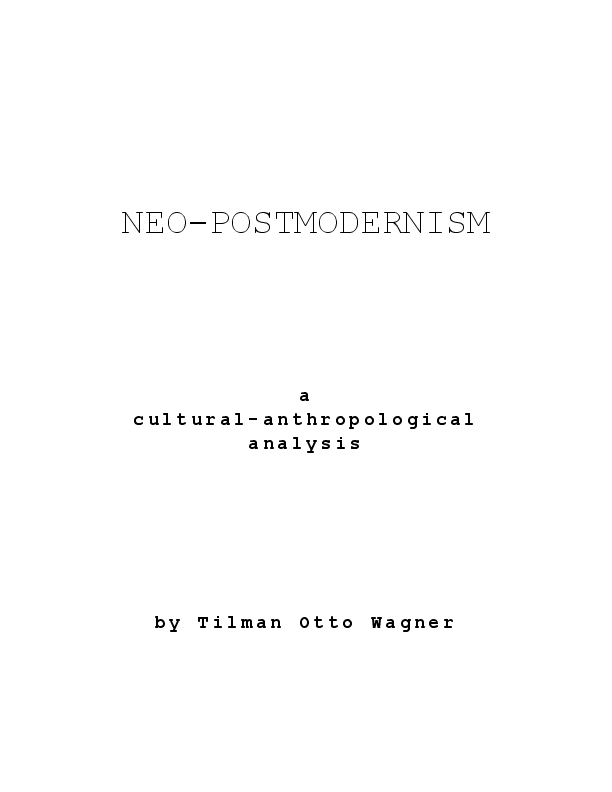 (PDF) NEO-POSTMODERNISM