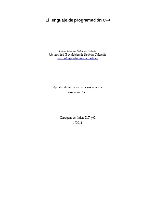 (PDF) Programación Orientada a Objetos con C++