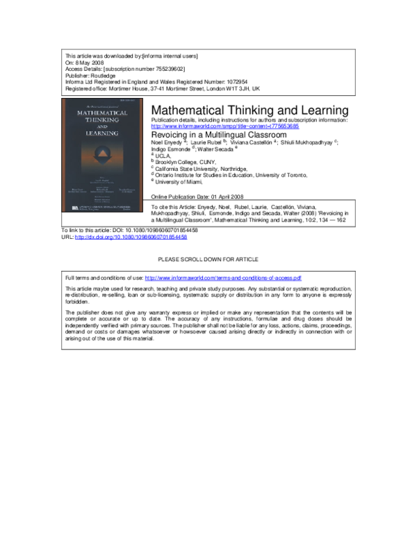PDF Revoicing In A Multilingual Classroom Viviana Castell n Laurie Rubel And Walter Secada pdf-revoicing-in-a-multilingual-classroom-viviana-castell-n-laurie-rubel-and-walter-secada