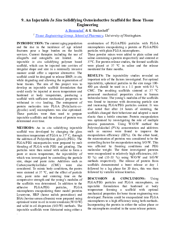 (PDF) An Injectable In Situ Solidifying Osteoinductive Scaffold for ...