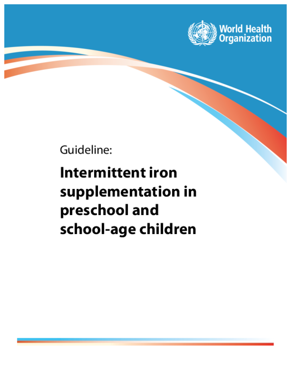 (PDF) Guideline: Intermittent iron supplementation in preschool and ...