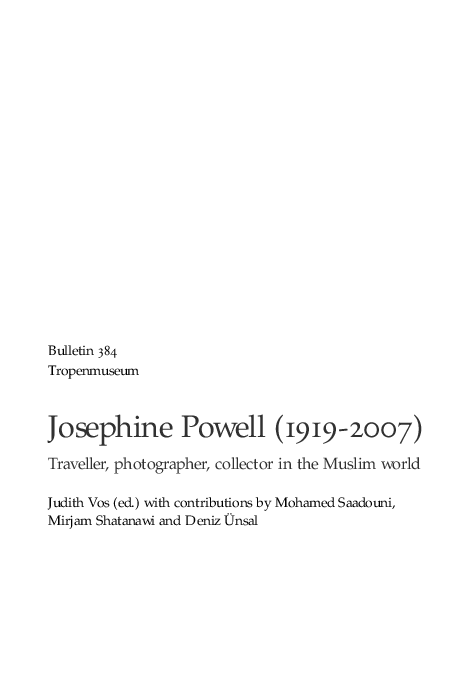 (PDF) Josephine Powell, 1919-2007: traveller, photographer, collector ...
