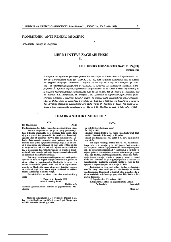 (PDF) Liber linteus Zagrabiensis II.