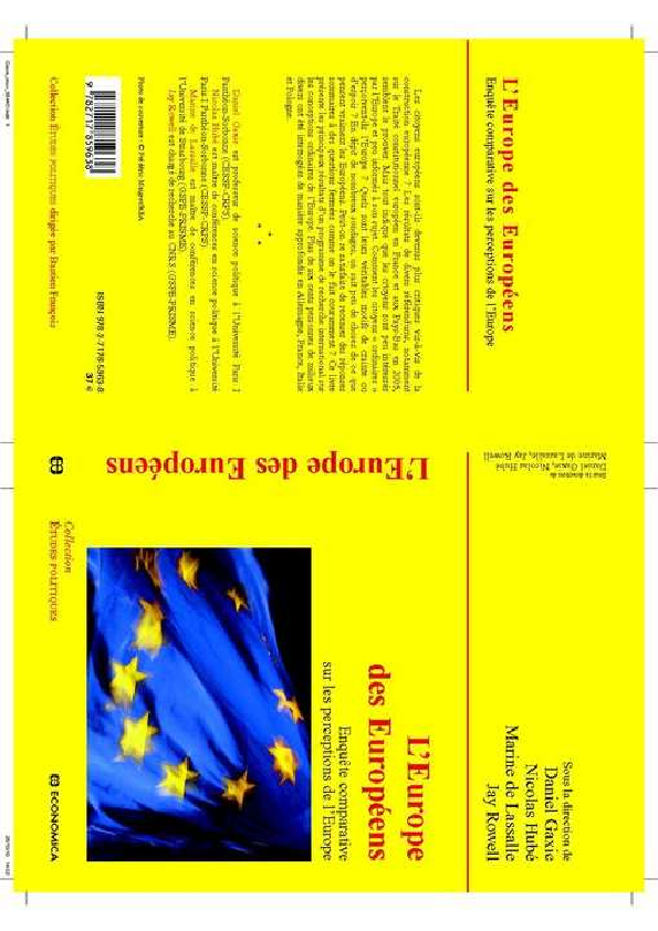 (PDF) L'Europe des Européens. Enquête comparative sur les perceptions ...