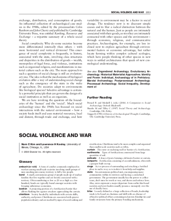 (PDF) Social Violence and War (2008)