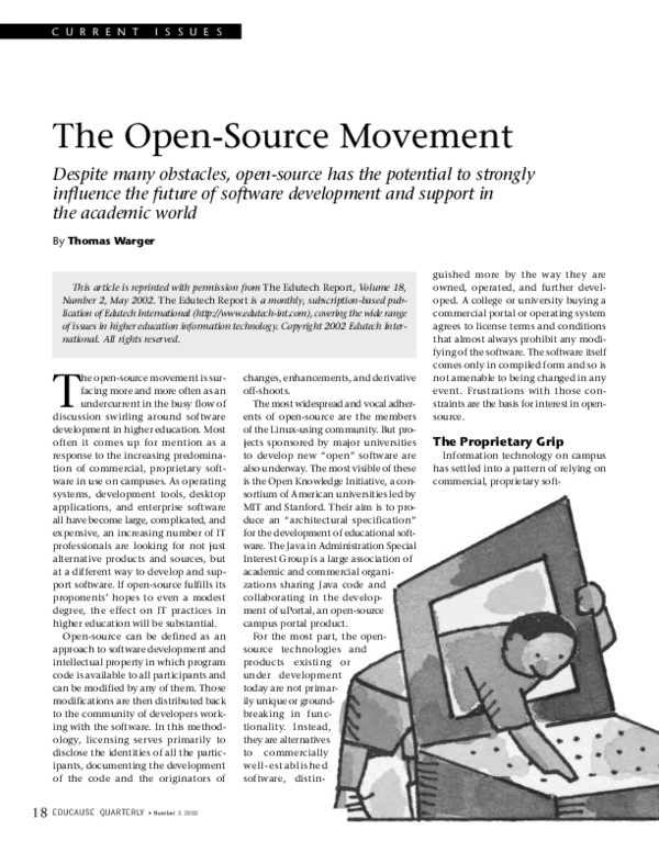 (PDF) The open-source movement
