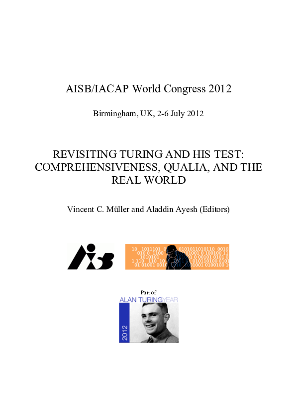 (PDF) REVISITING TURING AND HIS TEST: COMPREHENSIVENESS, QUALIA, AND ...