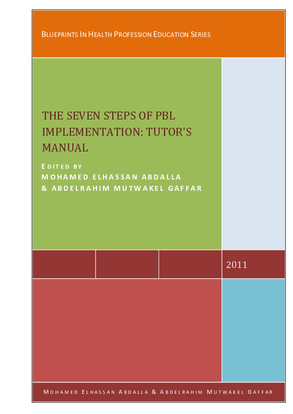(PDF) The Seven Steps of PBL Implementation Tutor's Manual
