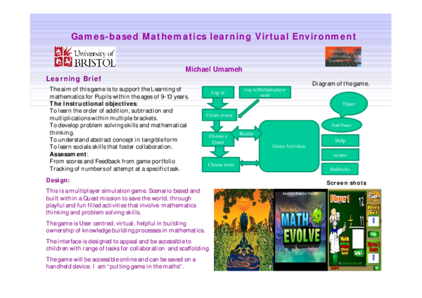 (PDF) Mathematics Game Design Poster
