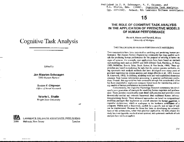 (PDF) Cognitive task analysis