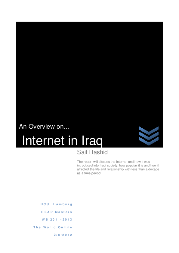 (PDF) Internet in Iraq