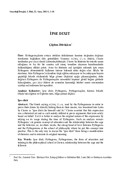 (DOC) 01-Ç. Dürüşken-İpse dixit