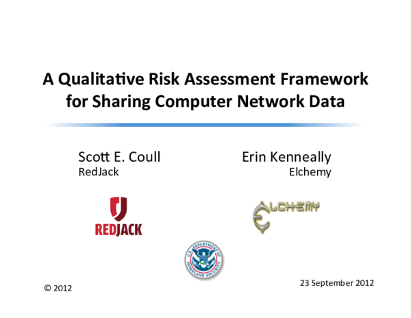 (PDF) A Qualitative Risk Assessment Framework for Sharing Computer ...