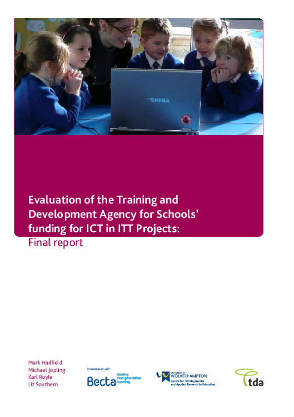 (PDF) Evaluation of the Training and Development Agency for Schools ...