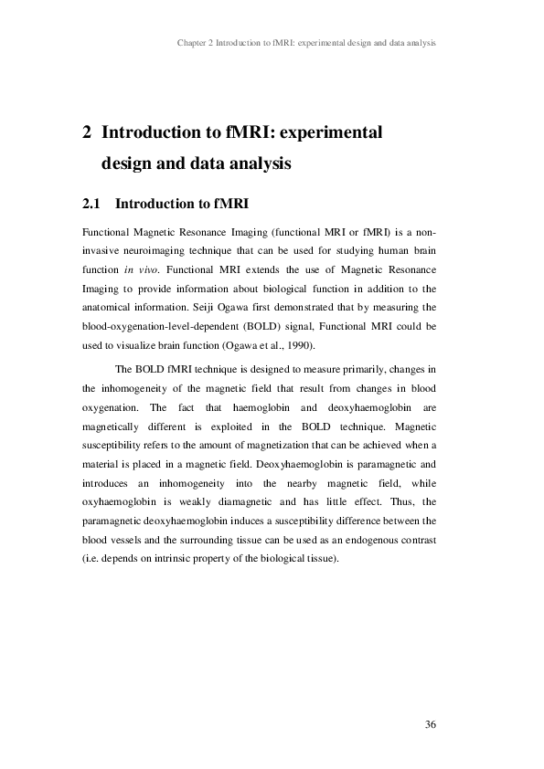 (PDF) Introduction to FMRI: Experimental Design and Data Analysis