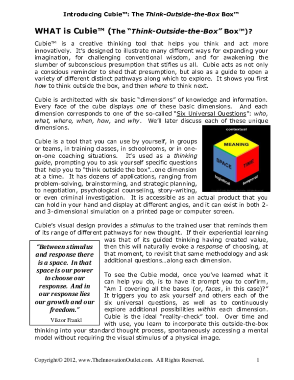 (PDF) Cubie: A Model for Creative-Thinking, Problem-Solving, and ...