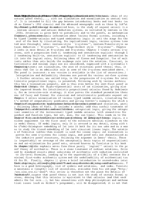 REVIEWS-Basic proof theory