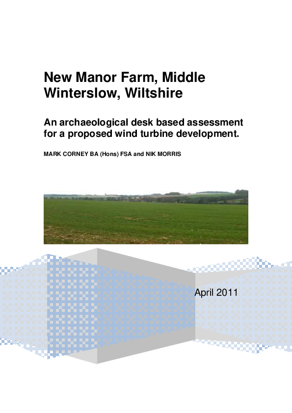 (PDF) New Manor Farm, Middle Winterslow, Wiltshire