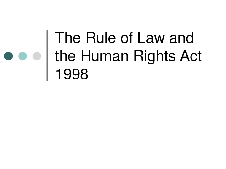 (PPT) The Rule of Law and Human Rights
