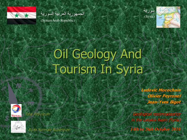 (PPT) 2010 - Oil Geology and Tourism in Syria. Geological ...