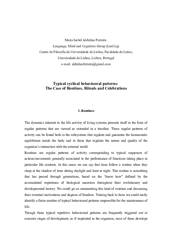(DOC) Typical cyclical behavioural patterns: the case of routines ...