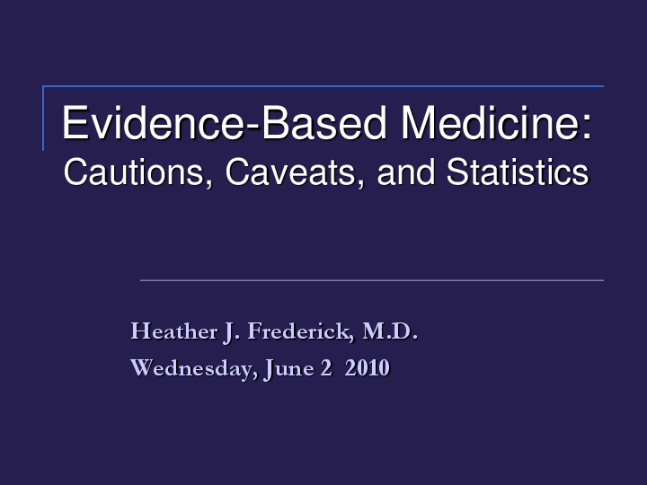 (PPT) Statistics for Anesthesia Residents