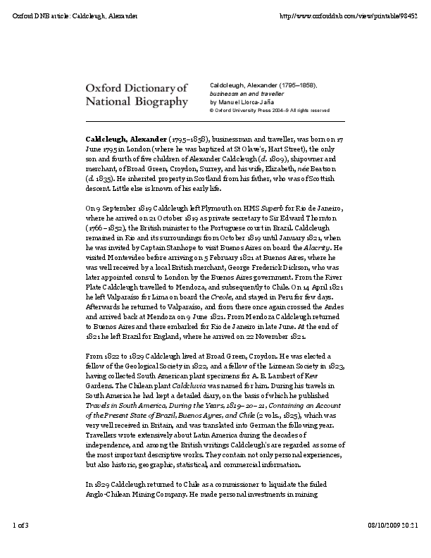 (PDF) ‘Alexander Caldcleugh, Esquire (1795-1858), businessman and ...