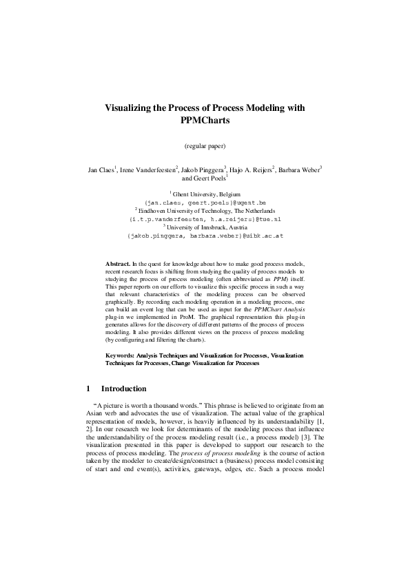 (PDF) Visualizing the Process of Process Modeling with PPMCharts