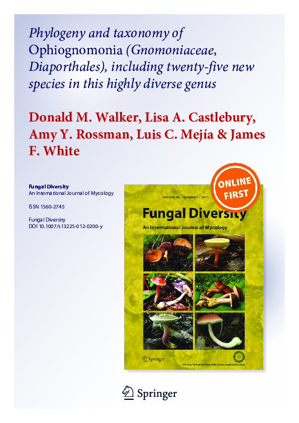 (PDF) Phylogeny and taxonomy of Ophiognomonia (Gnomoniaceae ...