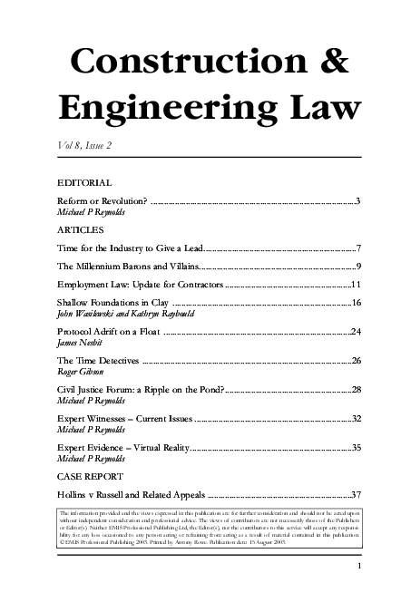 (PDF) Construction and Engineering Law